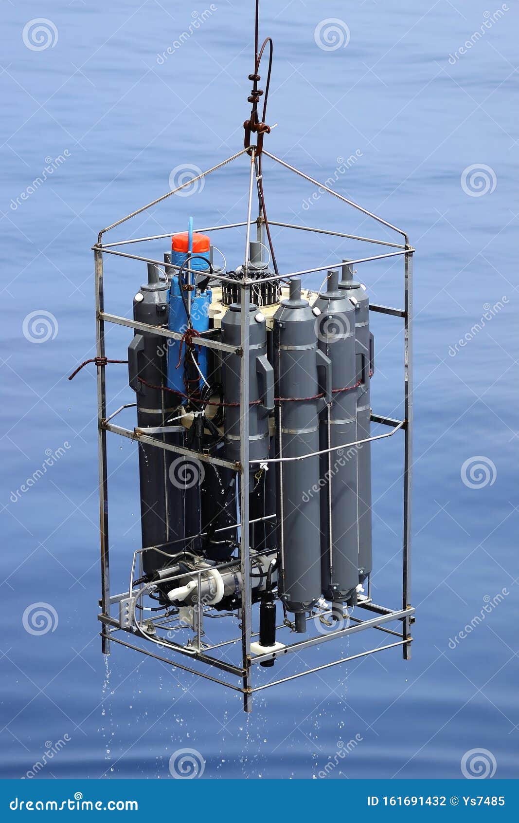 CTD Rosette Sampler with Bathometers and Other Science Equipment for ...
