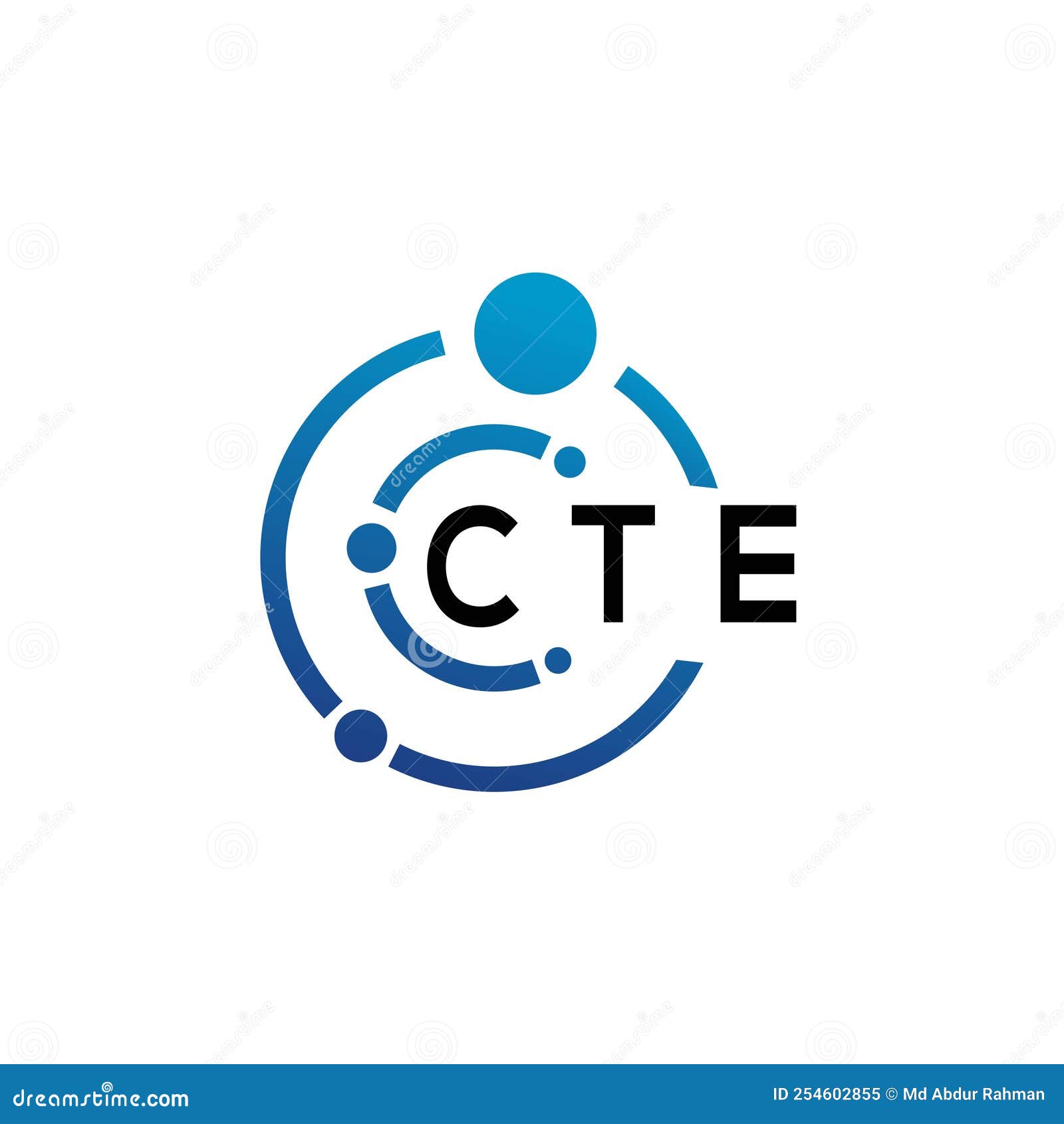 CTE Letter Logo Design On White Background. CTE Creative Initials ...