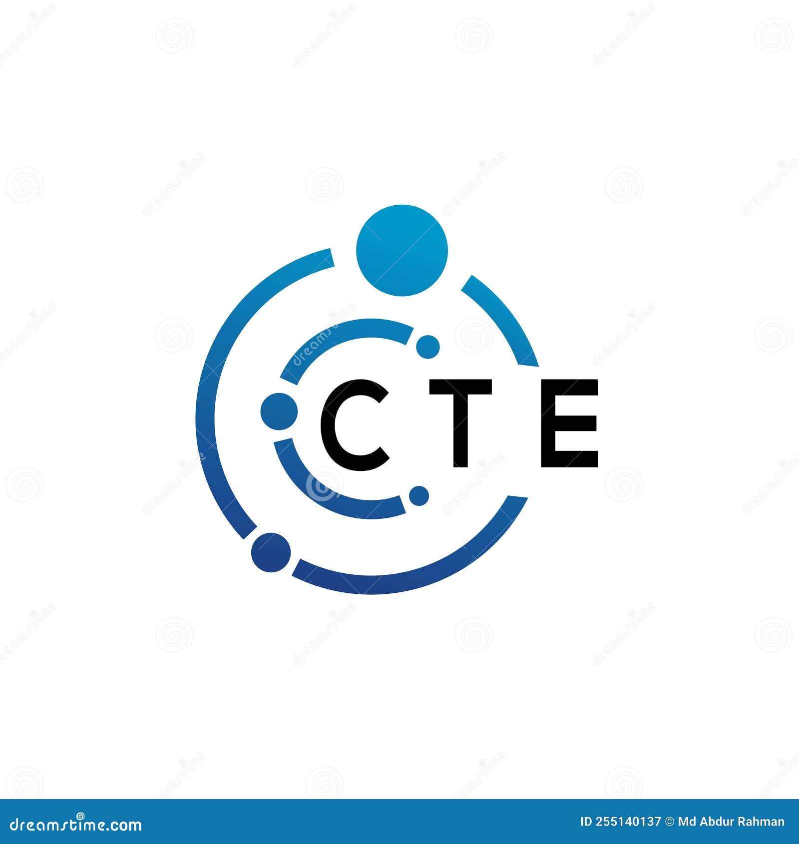 CTE Letter Logo Design on White Background. CTE Creative Initials ...