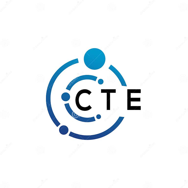CTE Letter Logo Design on White Background. CTE Creative Initials ...