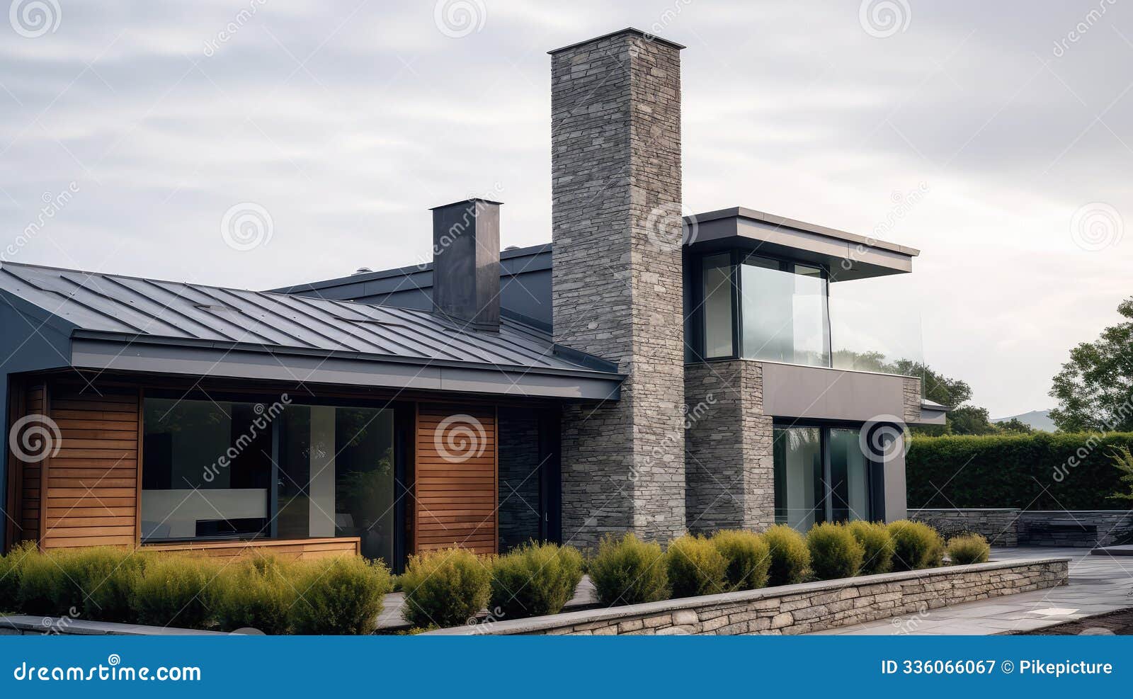 Ctemporary Chimney on House Stock Illustration - Illustration of ...