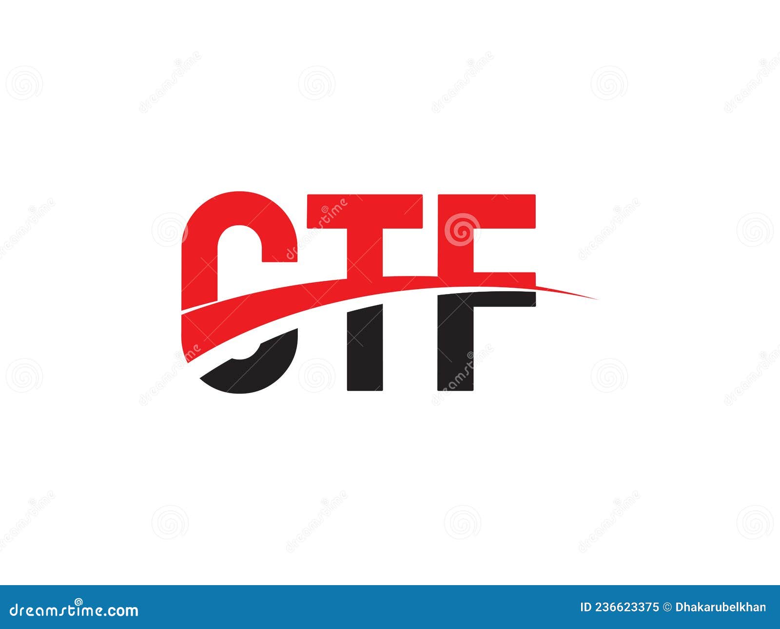 CTF Letter Initial Logo Design Vector Illustration Stock Vector ...