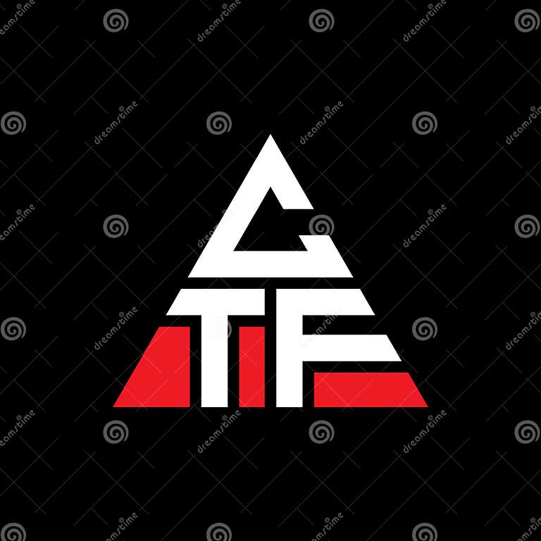 CTF Triangle Letter Logo Design with Triangle Shape. CTF Triangle Logo ...
