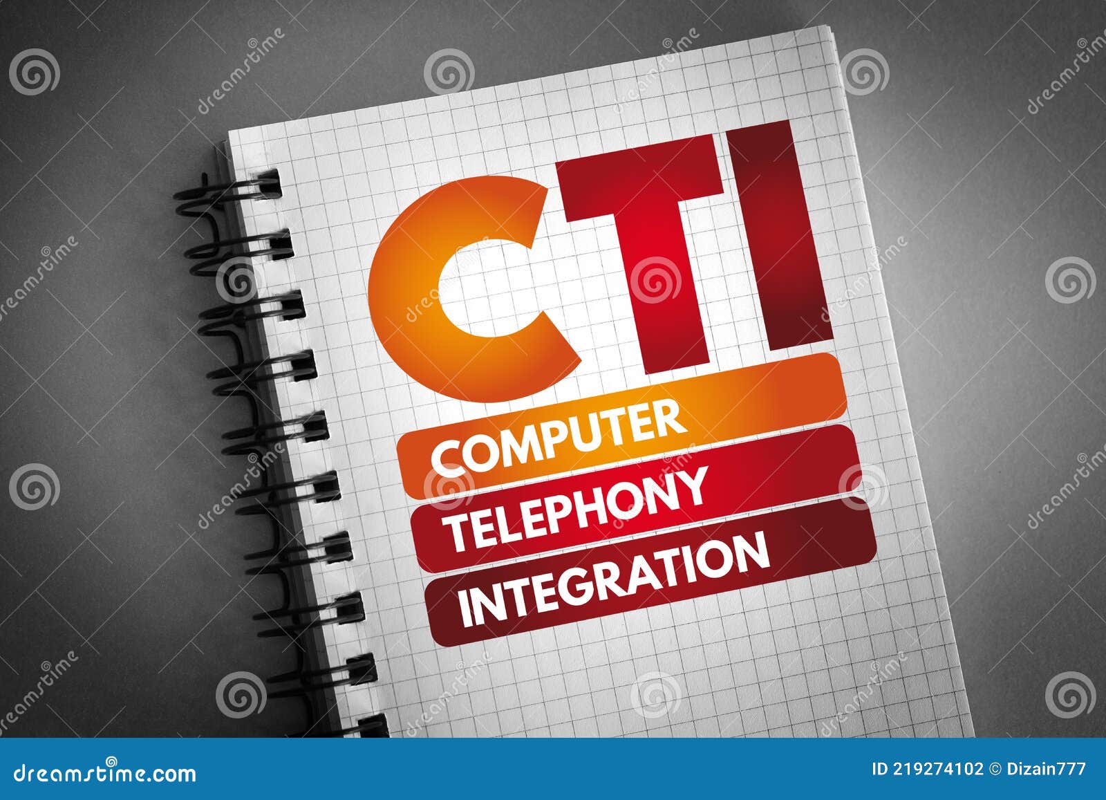 CTI - Computer Telephony Integration Acronym on Notepad, Technology ... CTI - Computer Telephony Integration Acronym on Notepad, Technology ...