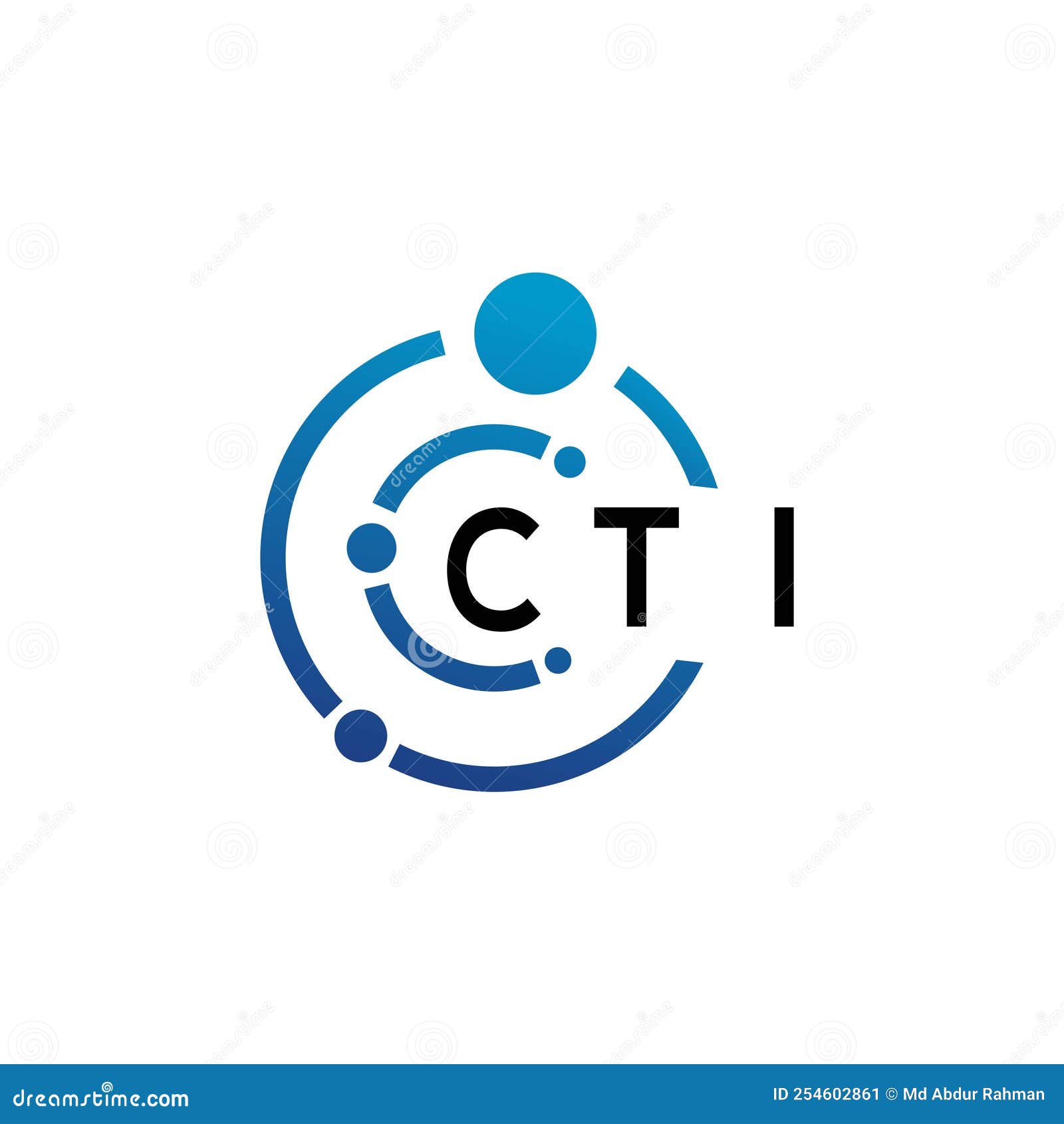 CTI Letter Logo Design on White Background. CTI Creative Initials ...