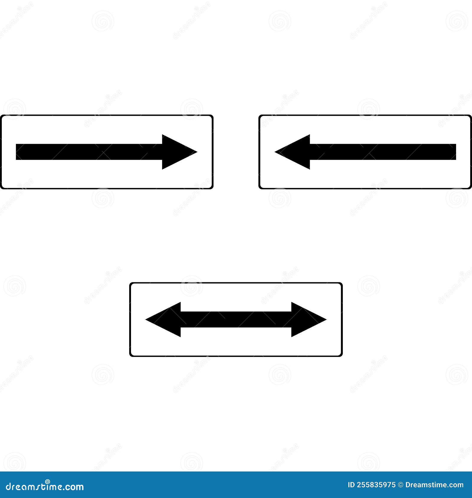 Ctions of Signs Installed in Front of the Intersection. Stock Vector ...