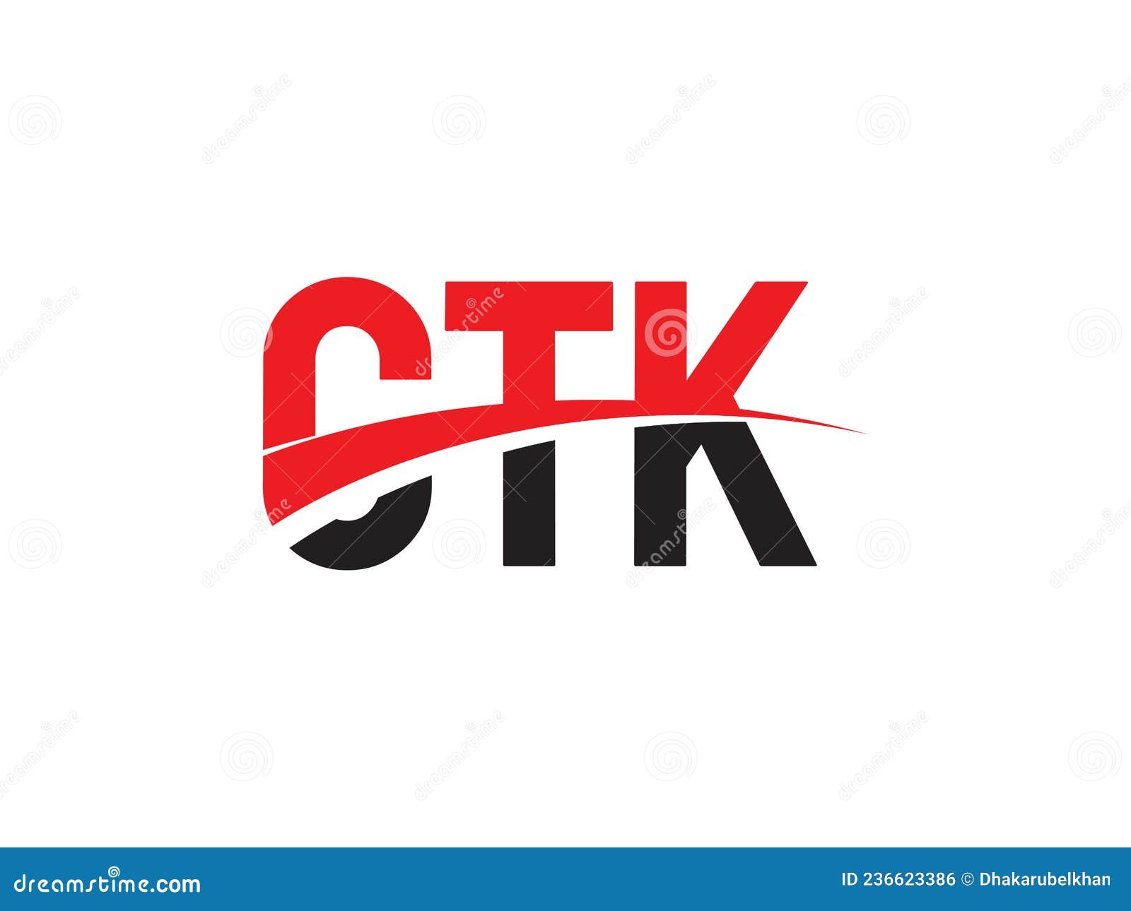 CTK Letter Initial Logo Design Vector Illustration Stock Vector ...