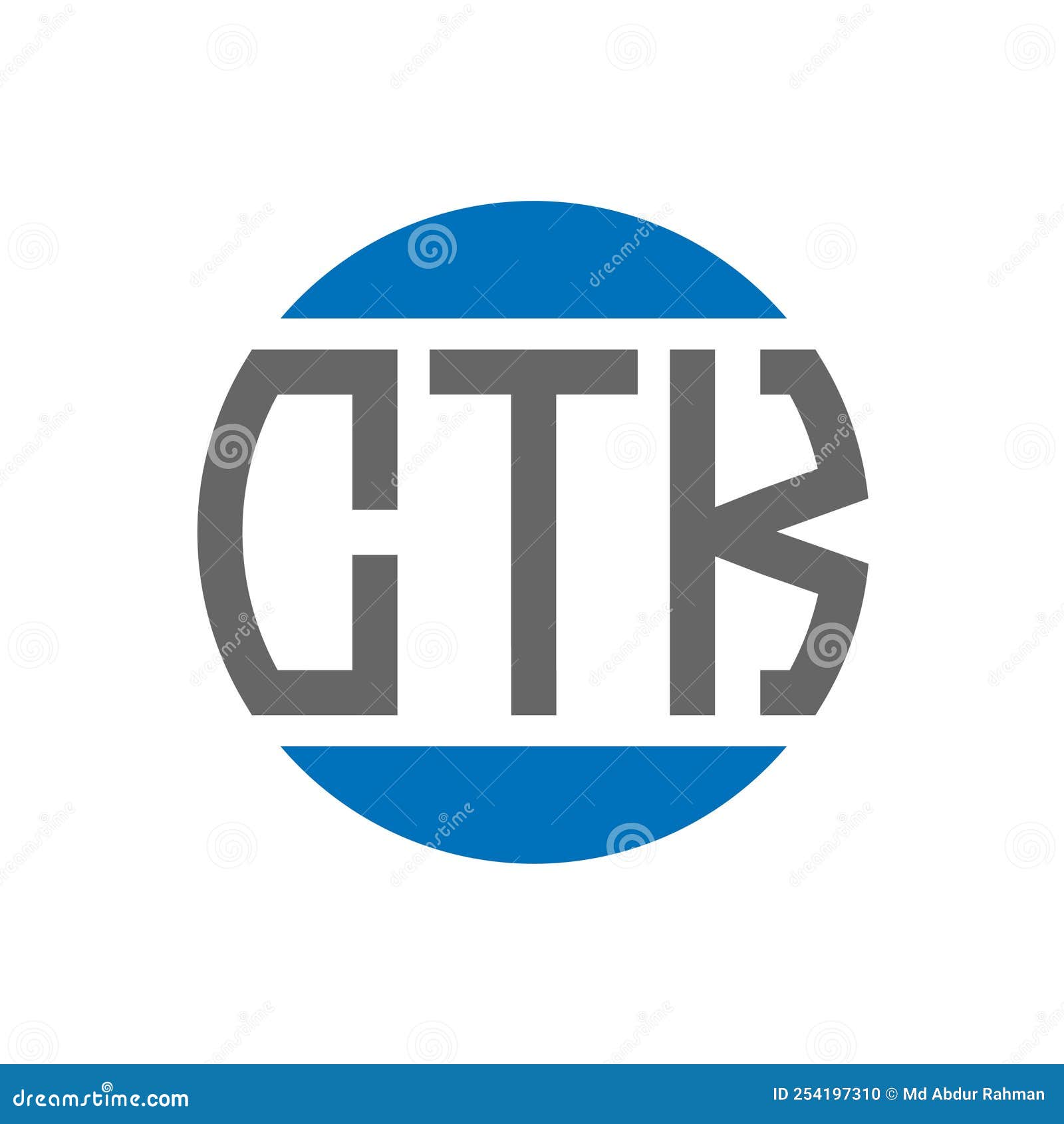 CTK Letter Logo Design on White Background. CTK Creative Initials ...