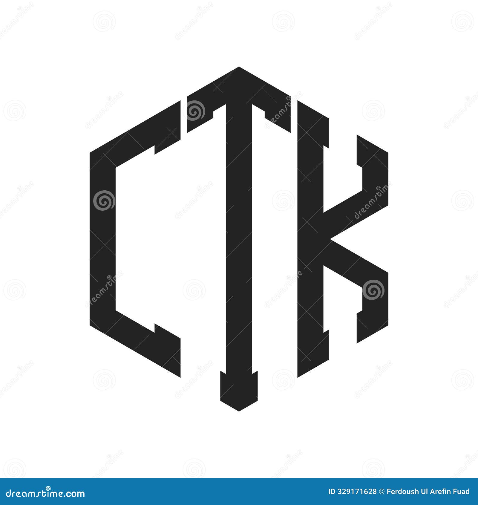 CTK Logo Design. Initial Letter CTK Monogram Logo Using Hexagon Shape ...