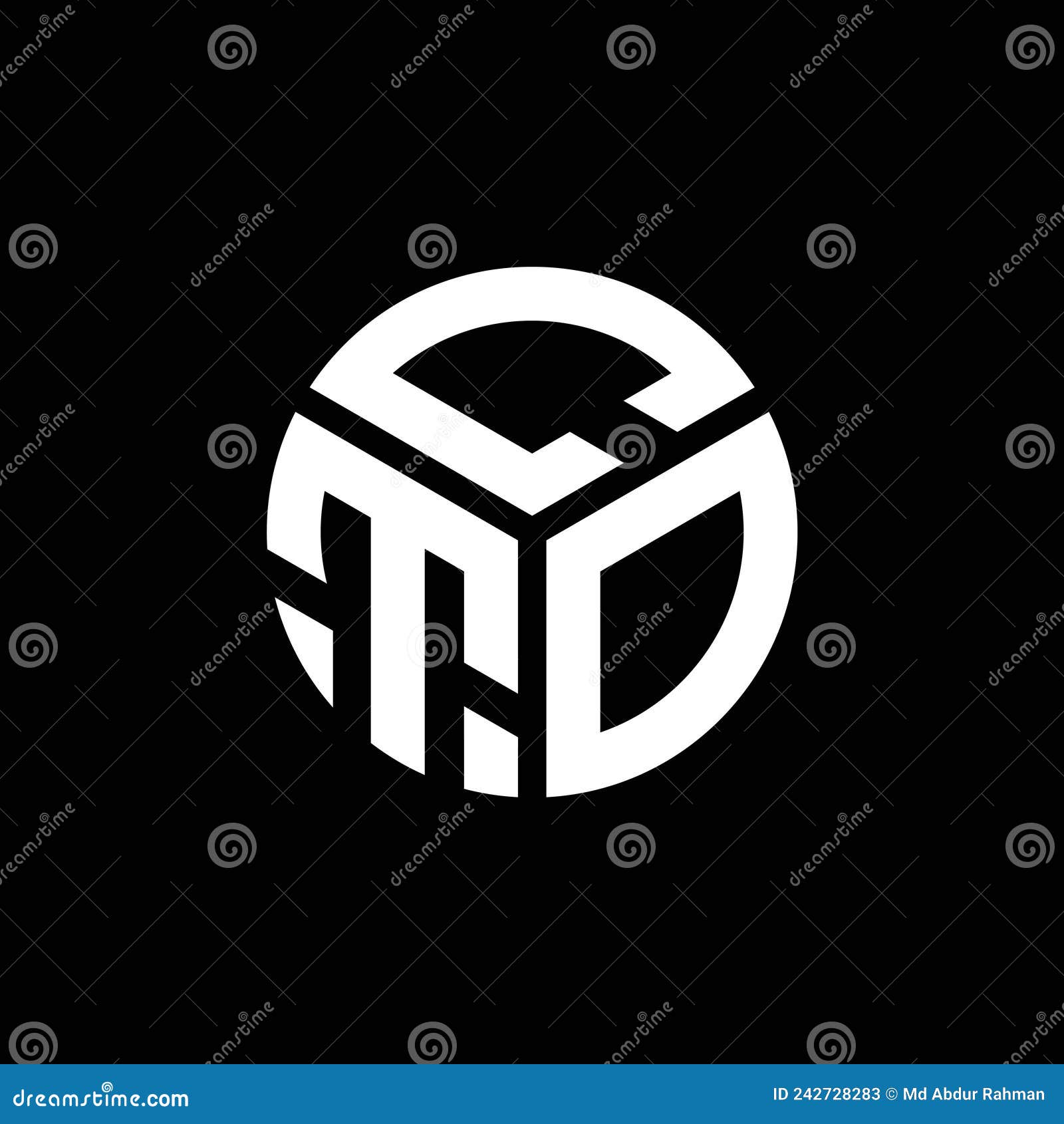 CTO Letter Logo Design on Black Background. CTO Creative Initials ...