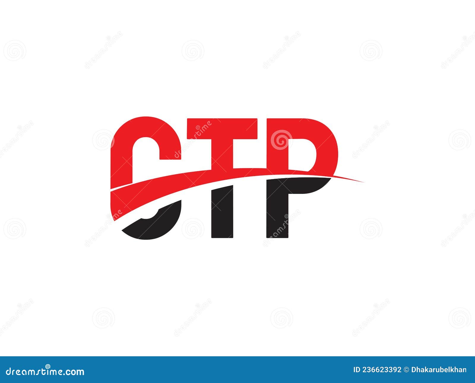 CTP Letter Initial Logo Design Vector Illustration Stock Vector ...