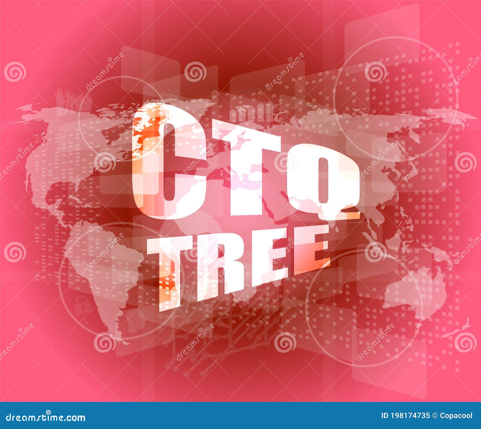Ctq Tree Word on Digital Touch Screen Stock Illustration - Illustration ...