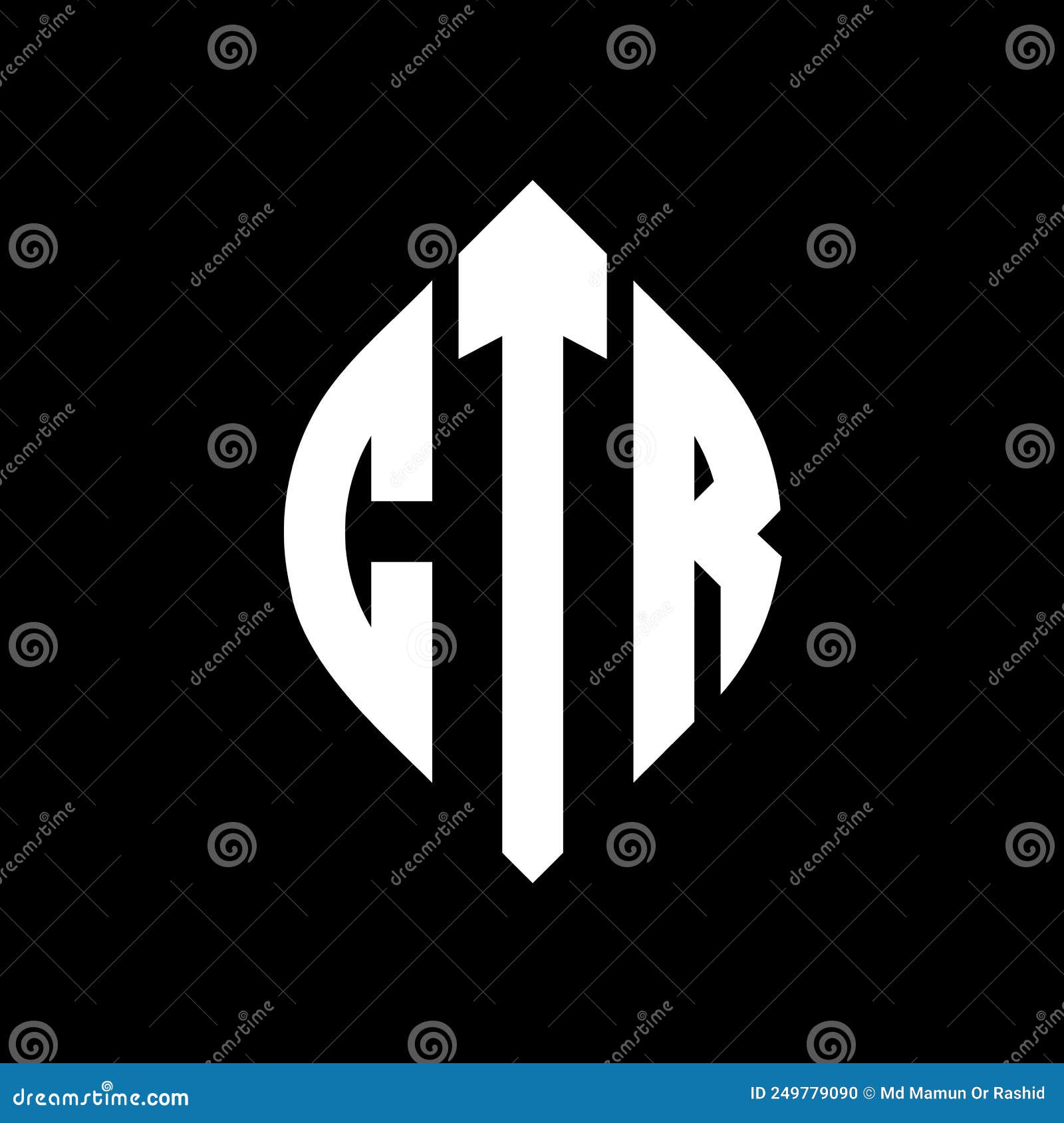 CTR Circle Letter Logo Design with Circle and Ellipse Shape. CTR ...