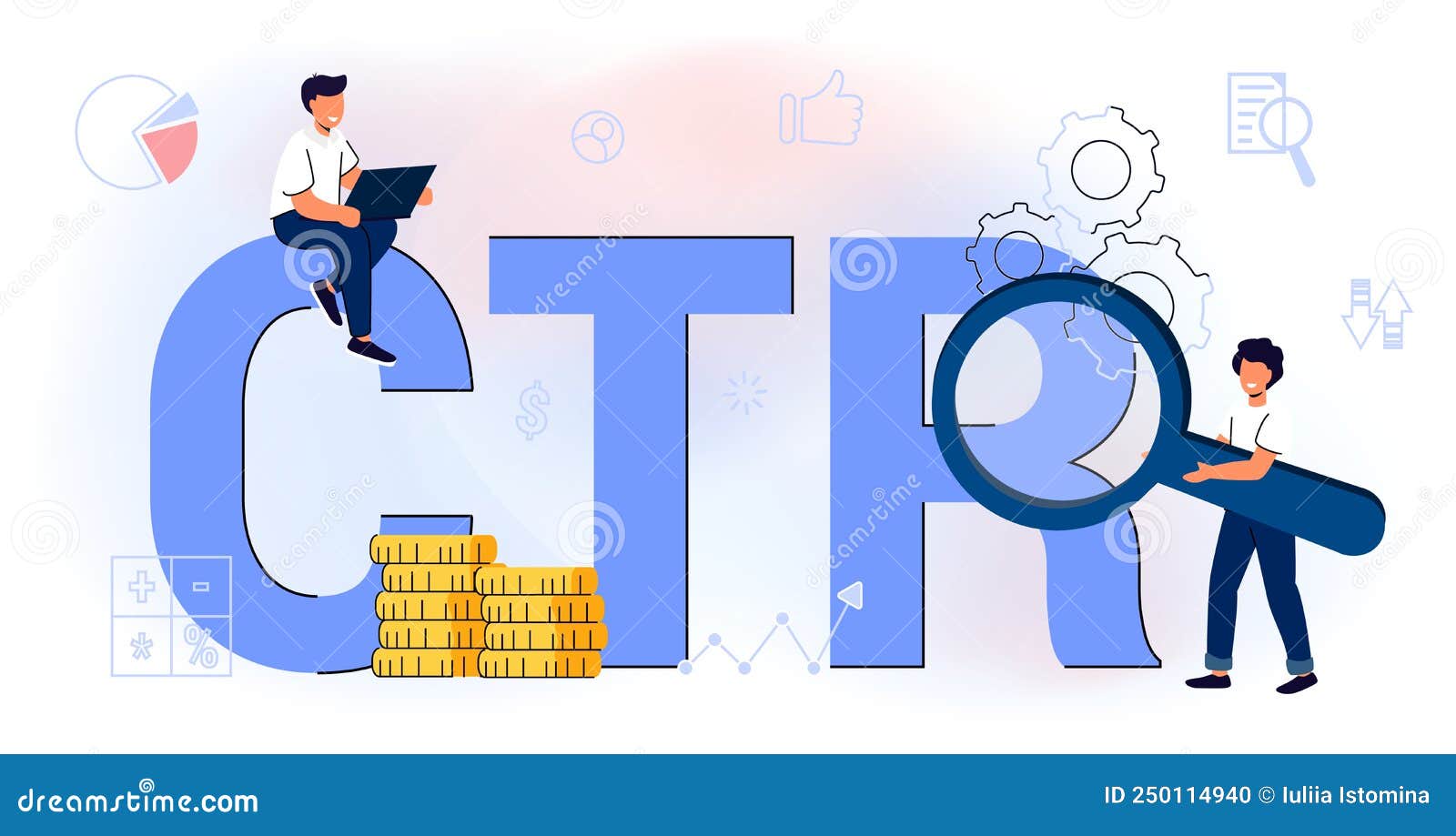 CTR Click through Rate Acronym Internet Campaign Marketing Strategy ...