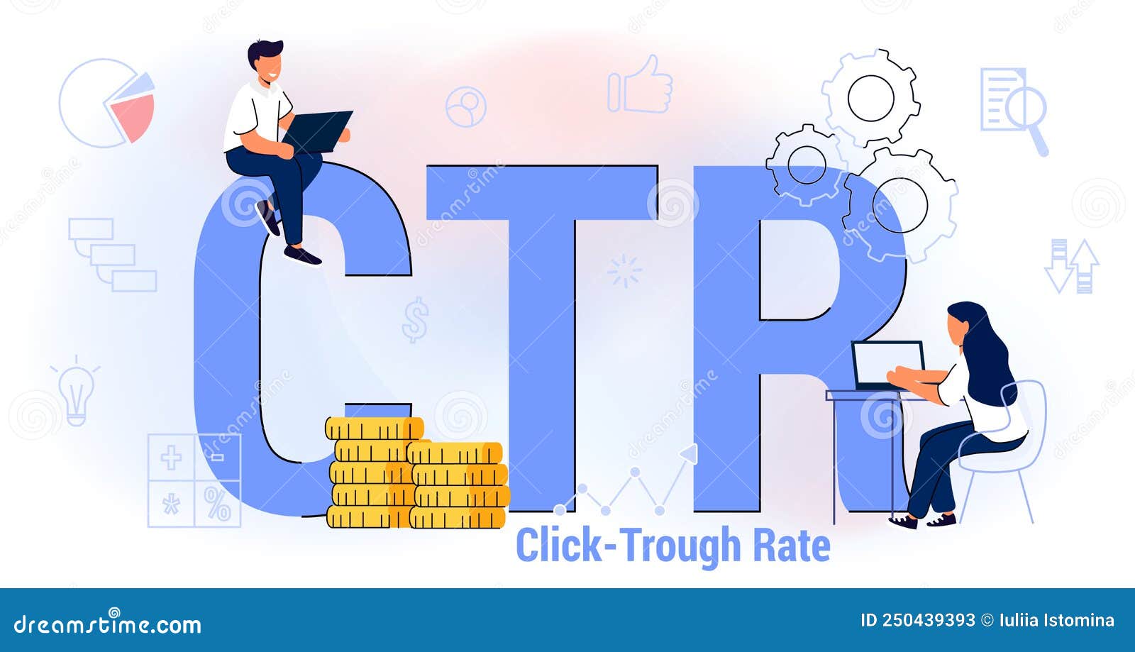 CTR Click through Rate Acronym Internet Campaign Marketing Strategy ...