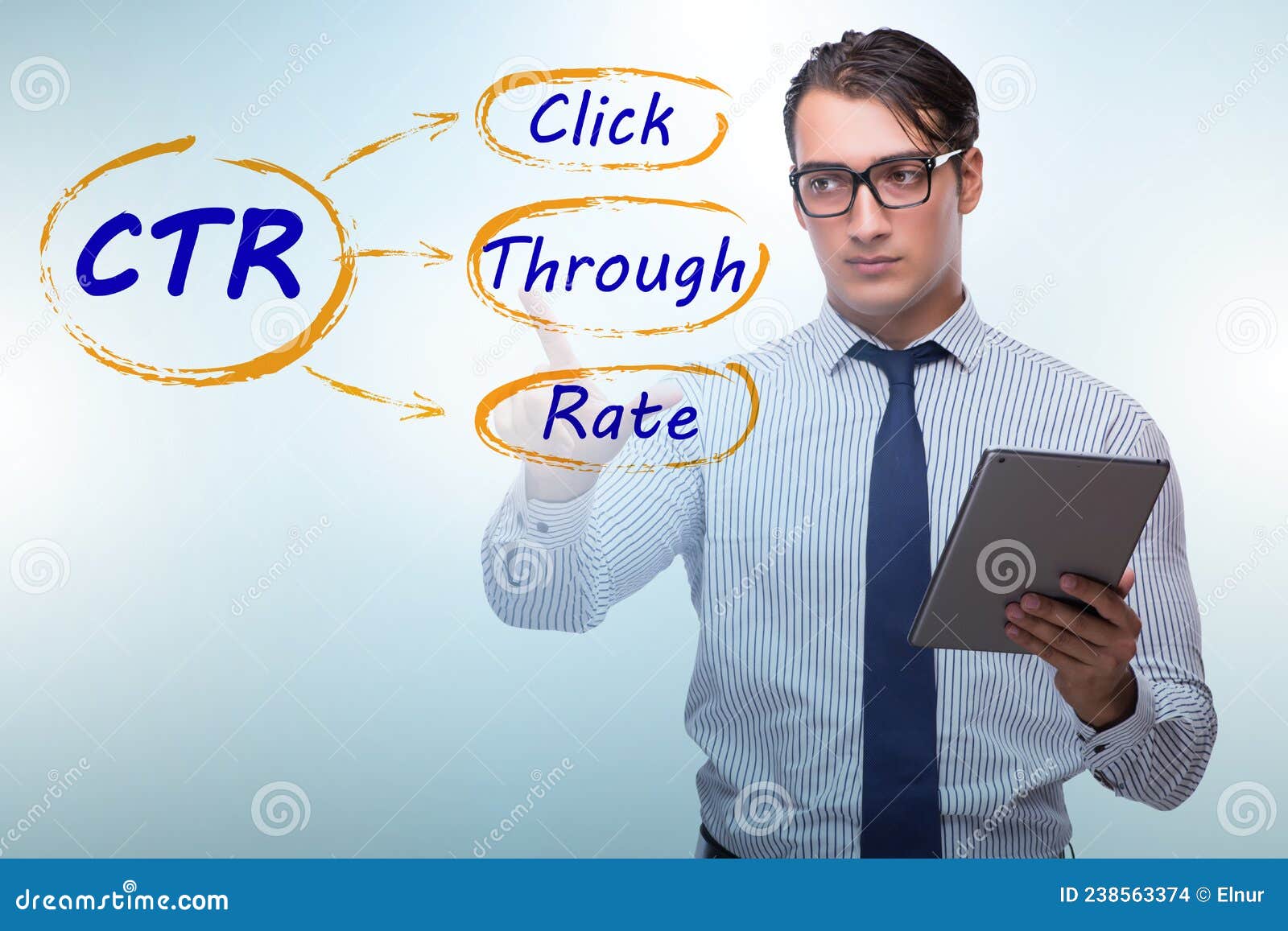 CTR Click through Rate Concept with Business People Stock Photo - Image ...