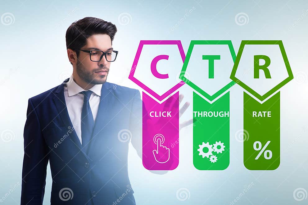 CTR Click through Rate Concept with Business People Stock Photo - Image ...