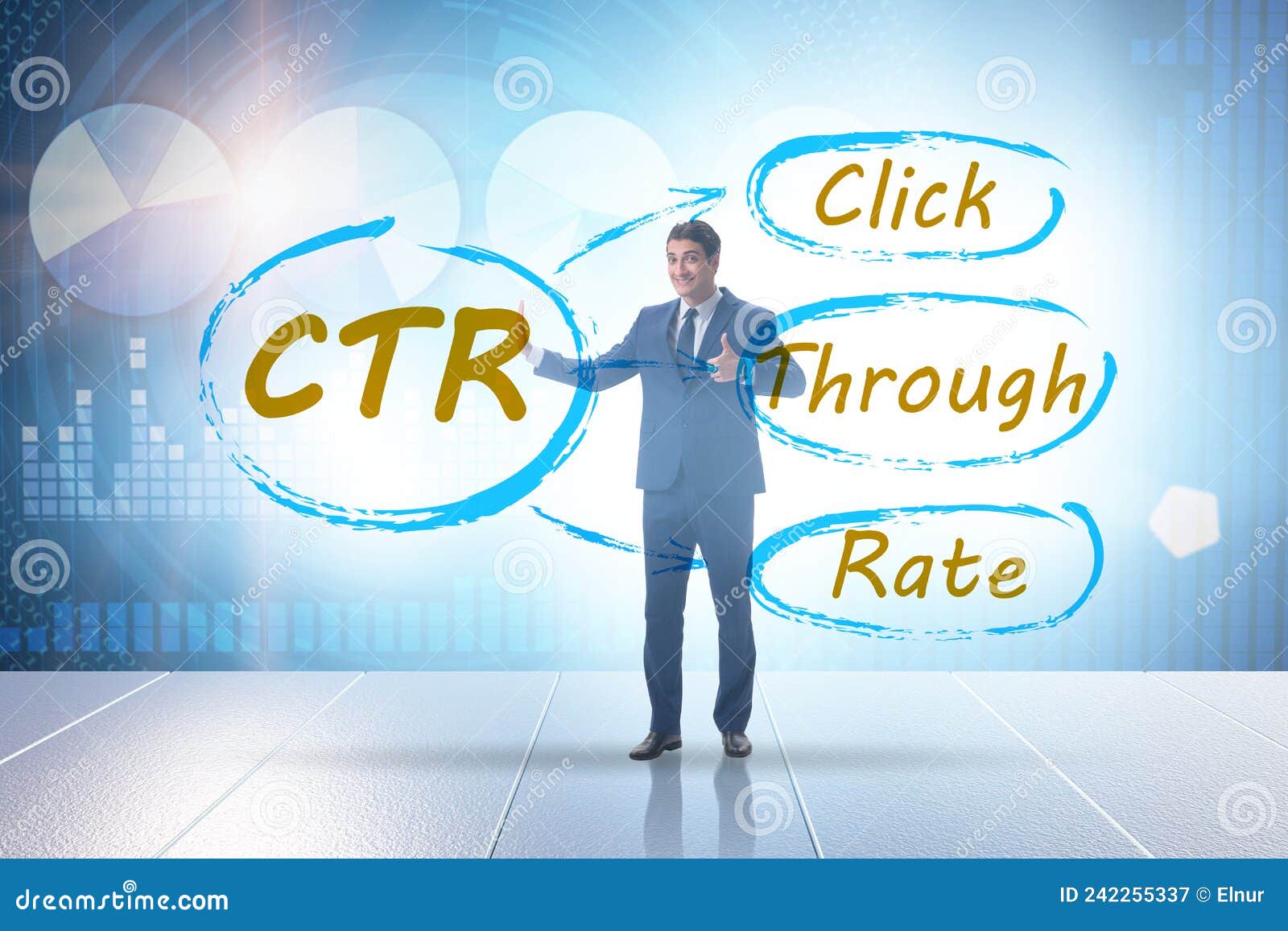 CTR Click through Rate Concept with Business People Stock Image - Image ...