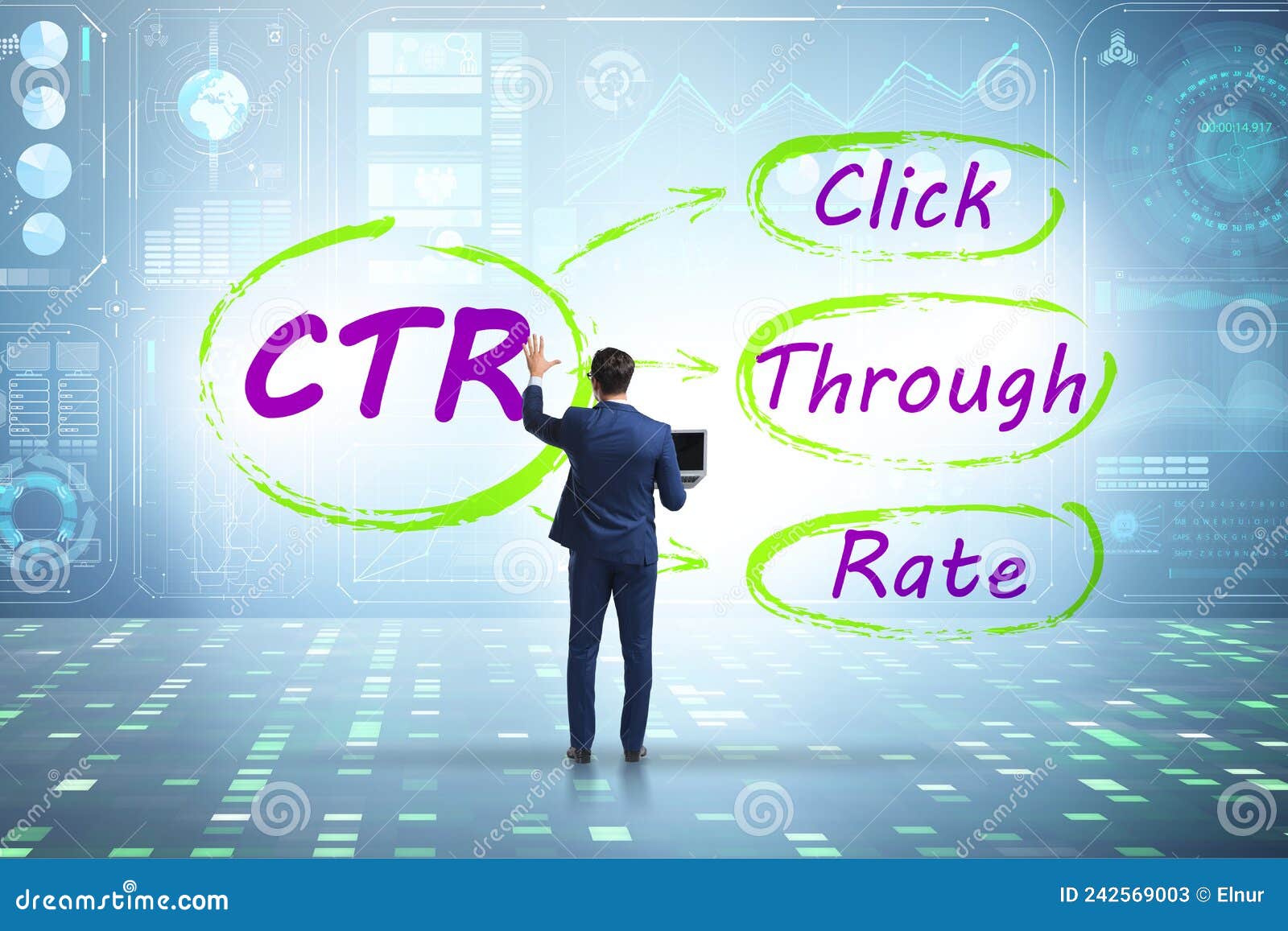 CTR Click through Rate Concept with Business People Stock Image - Image ...