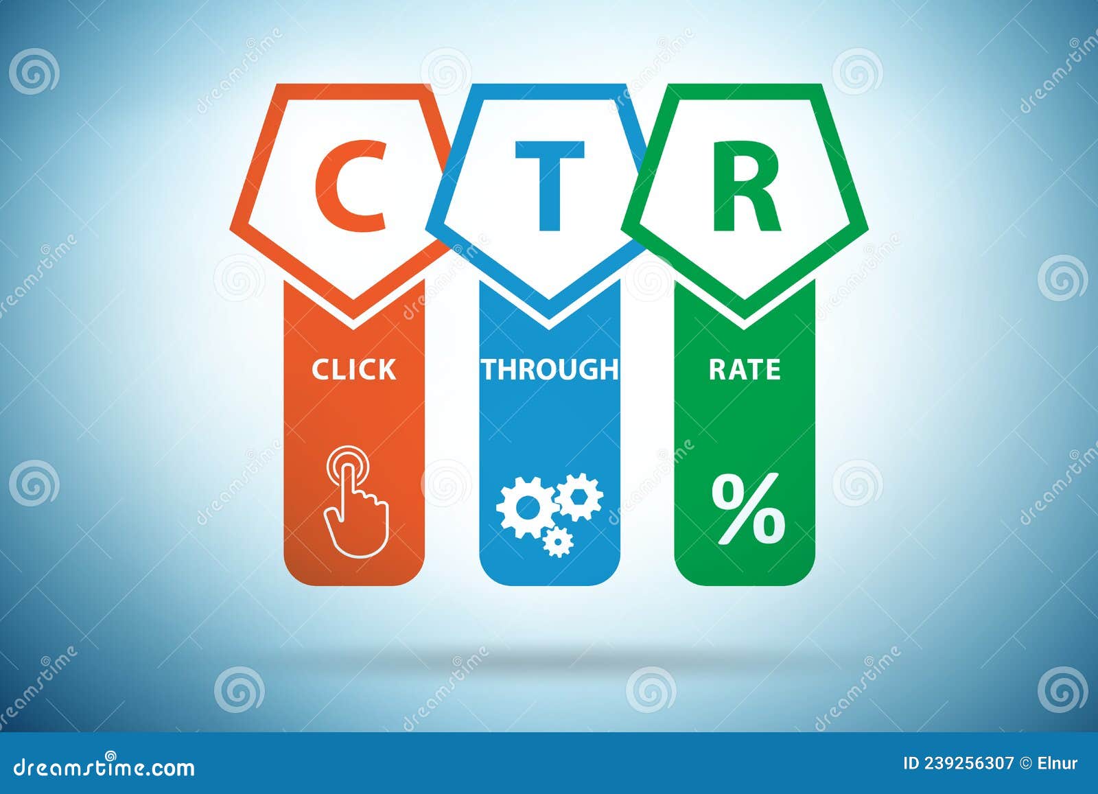 CTR Click through Rate Concept Illustration Stock Illustration ...