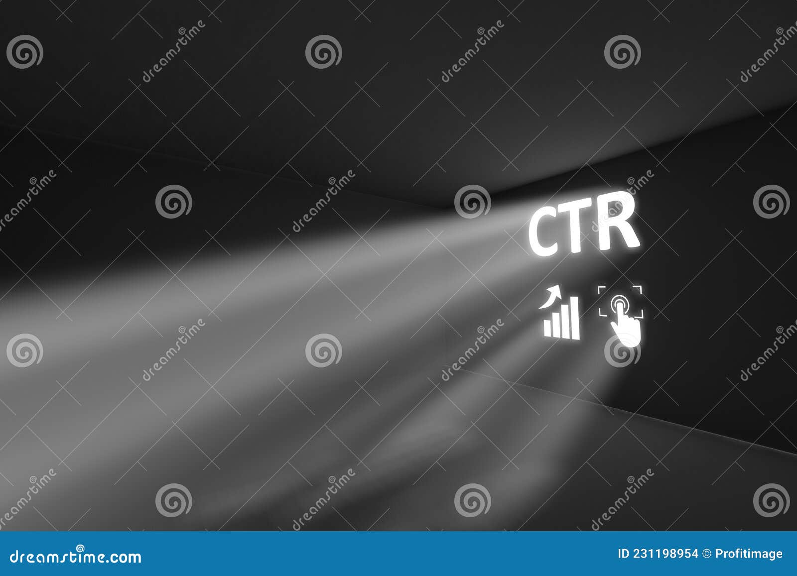 CTR Rays Volume Light Concept 3d Stock Illustration - Illustration of ...