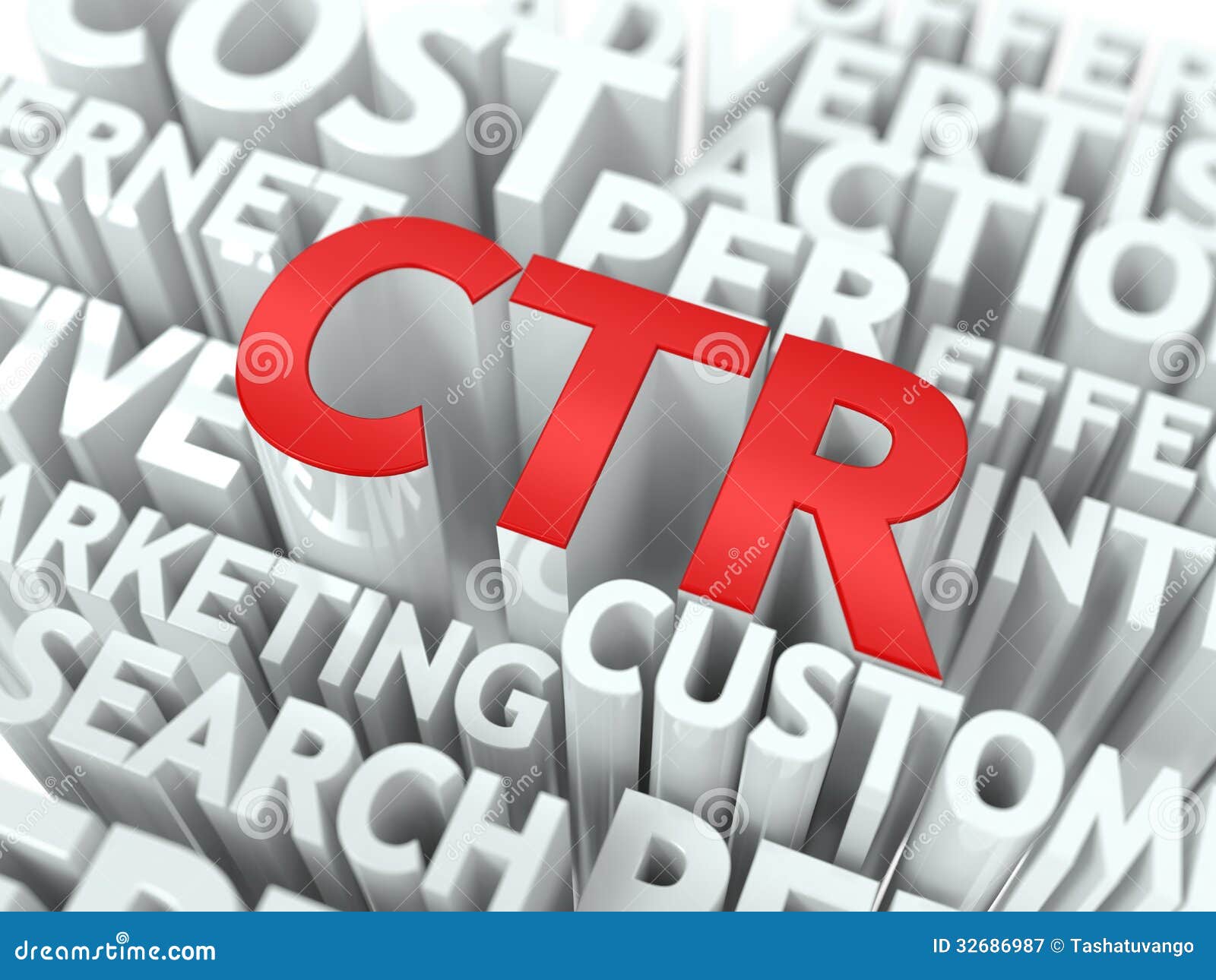 CTR. the Wordcloud Concept. Stock Illustration - Illustration of ...