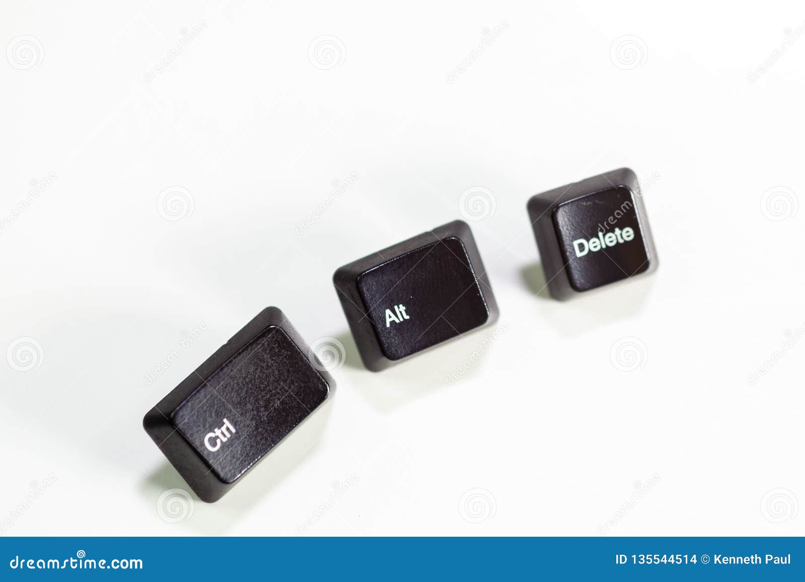 Ctrl Alt Delete Computer Keys on White Stock Photo - Image of copy ...
