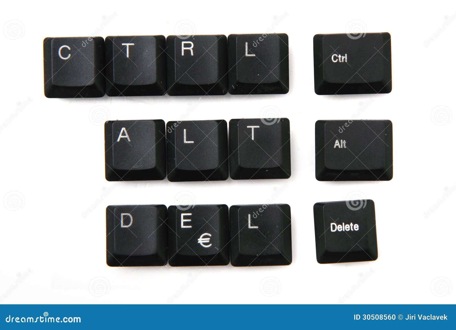 Ctrl + Alt + Delete from Keyboar Keys Stock Photo - Image of text ...