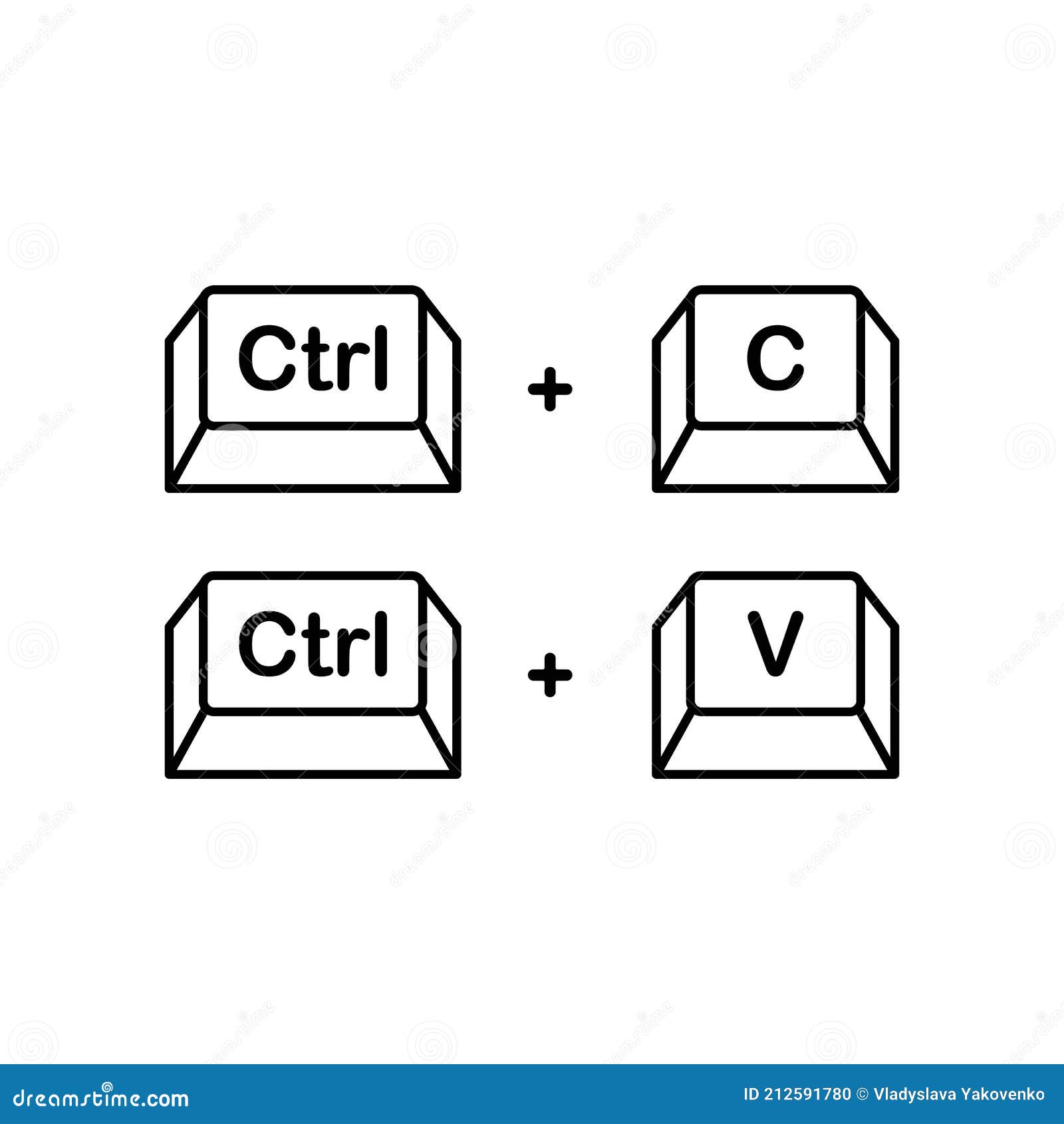 Ctrl, Alt And Del On White Background. Flat Style. Keyboard Shortcut ...