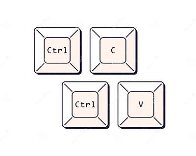 Ctrl C and V, Keyboard Buttons. Control Keys, Shortcut Commands for ...