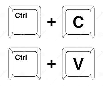 Ctrl C, Ctrl V Keys on the Keyboard, Copy and Paste the Key Combination ...