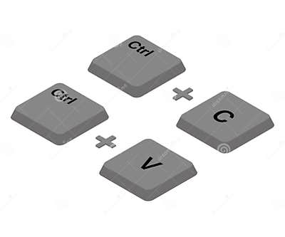Ctrl C, Ctrl V Keys on the Keyboard, Copy and Paste the Key Combination ...