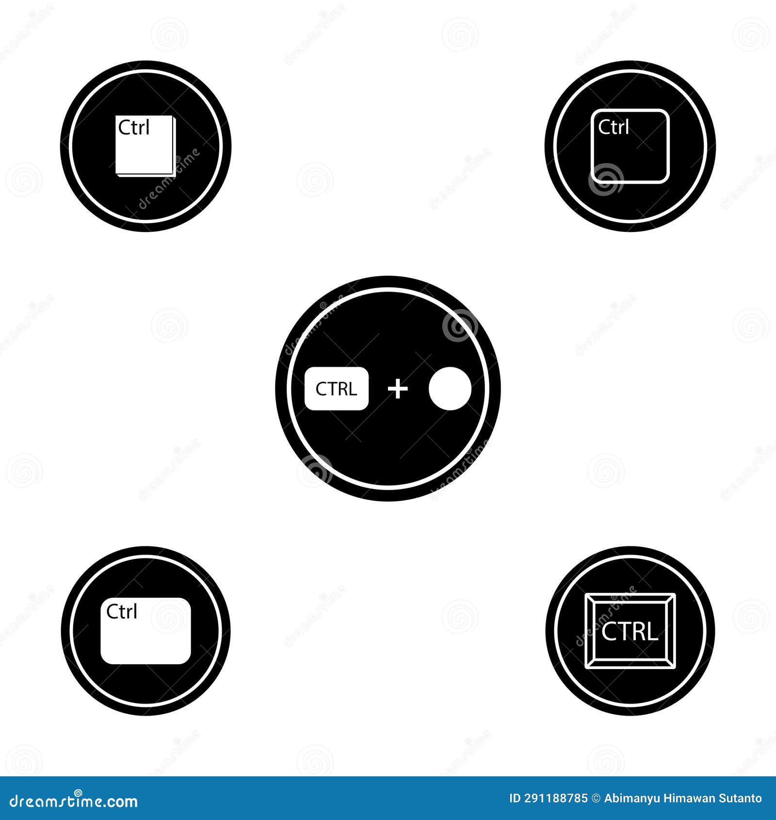 Ctrl key icon vector stock illustration. Illustration of press - 291188785