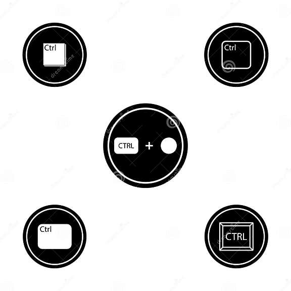 Ctrl key icon vector stock illustration. Illustration of press - 291188785