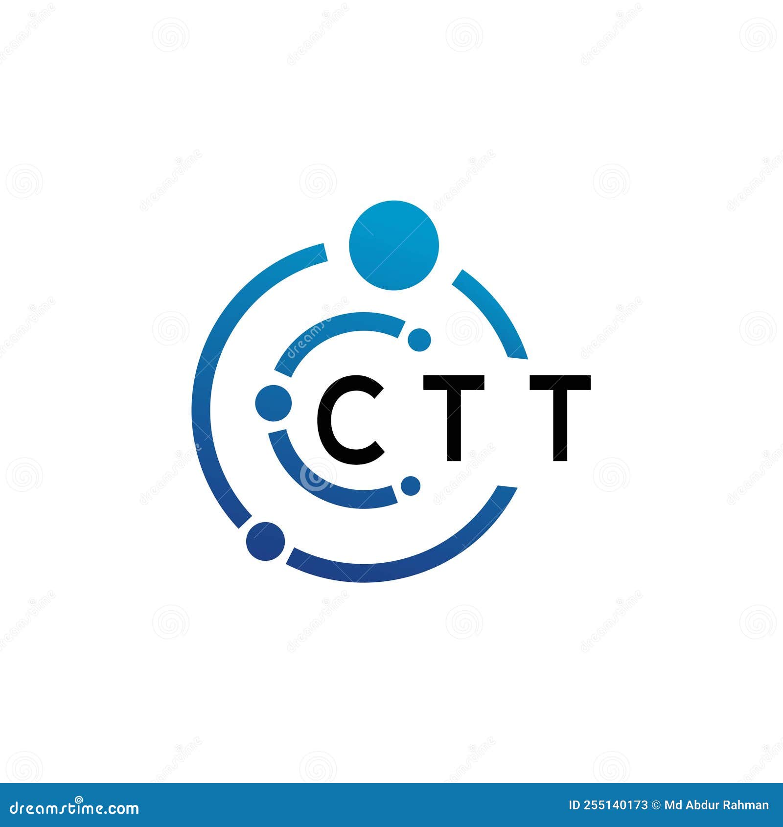 CTT Letter Logo Design on White Background. CTT Creative Initials ...