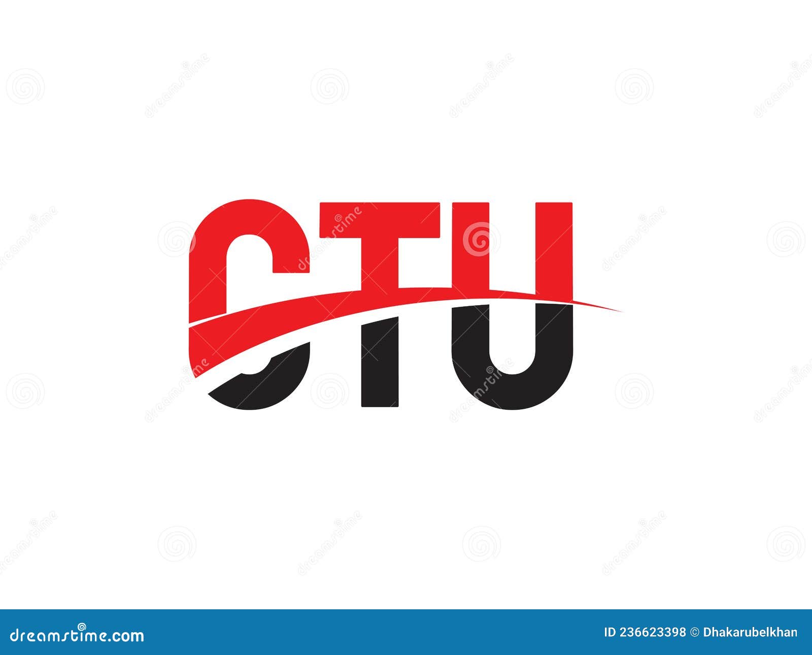 CTU Letter Initial Logo Design Vector Illustration Stock Vector ...