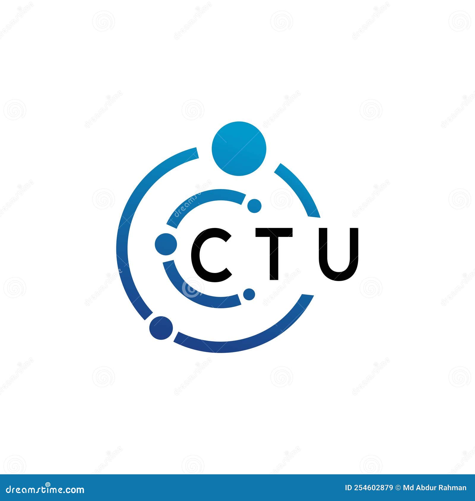 CTU Letter Logo Design on White Background. CTU Creative Initials ...