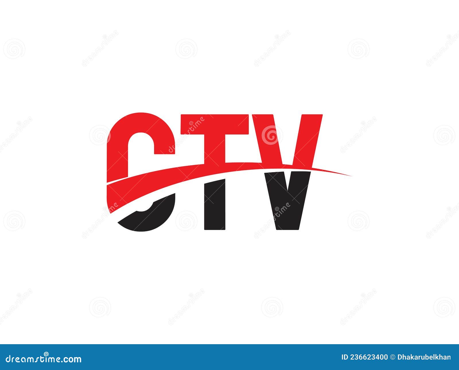 CTV Letter Initial Logo Design Vector Illustration Stock Vector ...