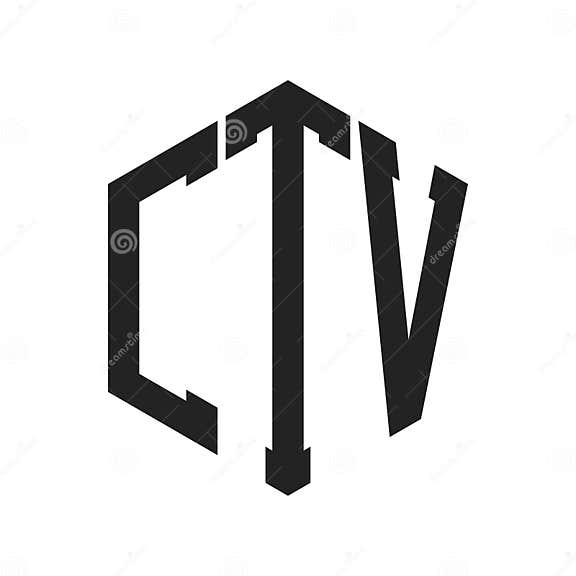 CTV Logo Design. Initial Letter CTV Monogram Logo Using Hexagon Shape ...