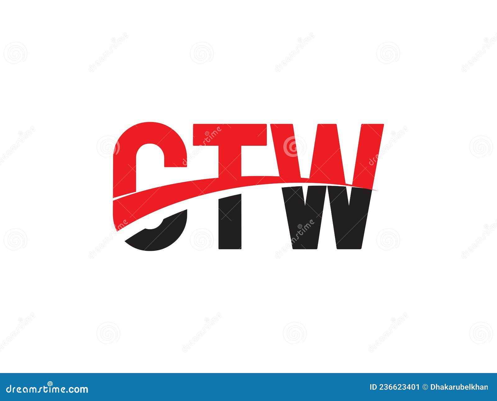 CTW Letter Initial Logo Design Vector Illustration Stock Vector ...