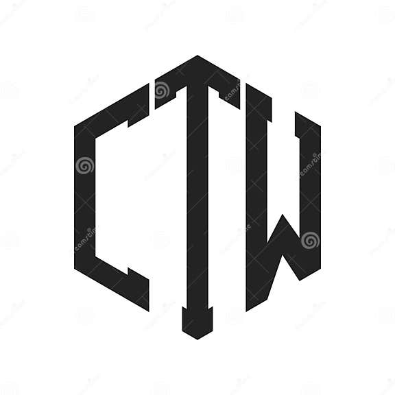 CTW Logo Design. Initial Letter CTW Monogram Logo Using Hexagon Shape ...