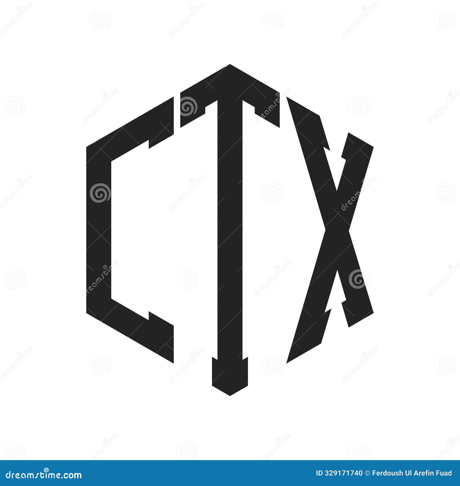 CTX Logo Design. Initial Letter CTX Monogram Logo Using Hexagon Shape ...
