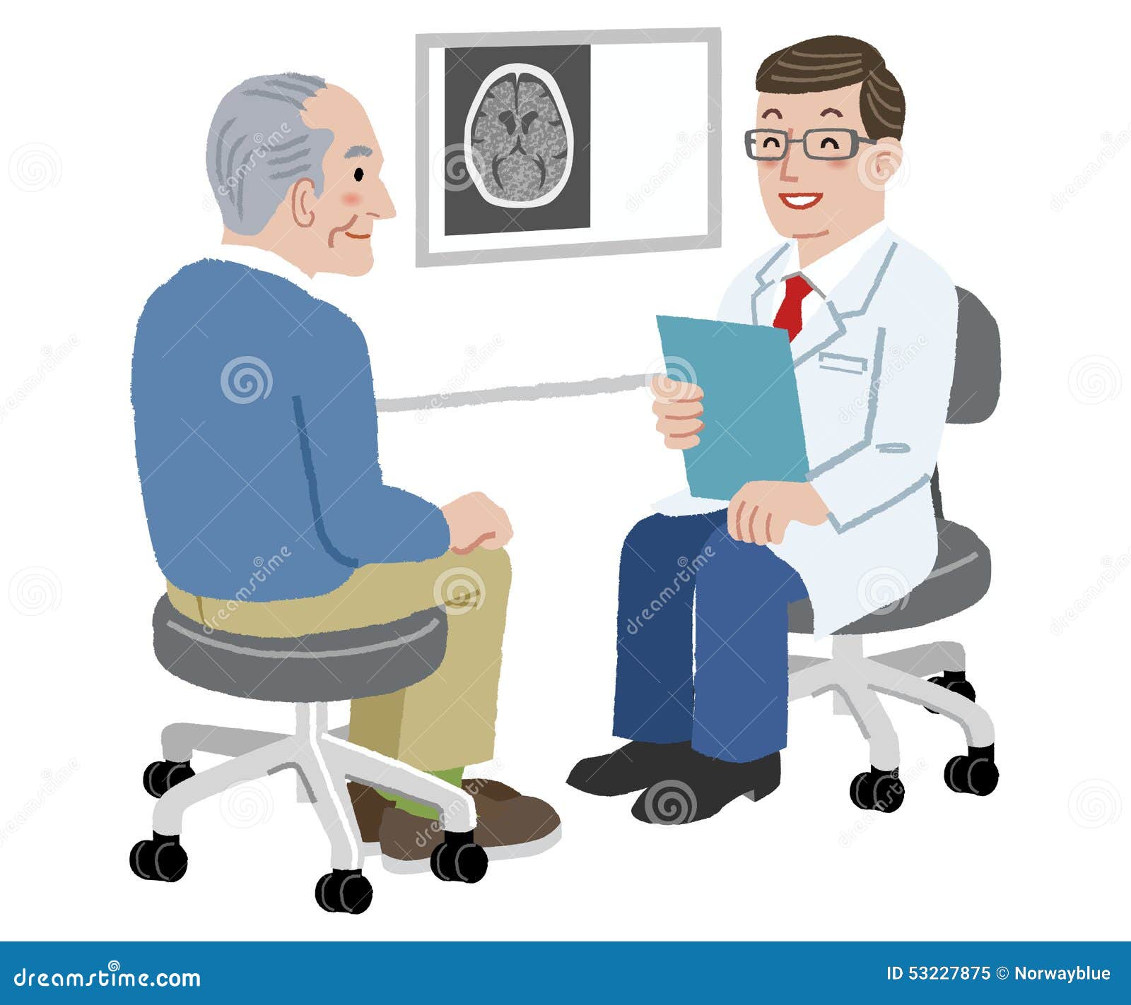 Cuídese Y Su Paciente Mayor En Su Oficina Ilustración del Vector ...