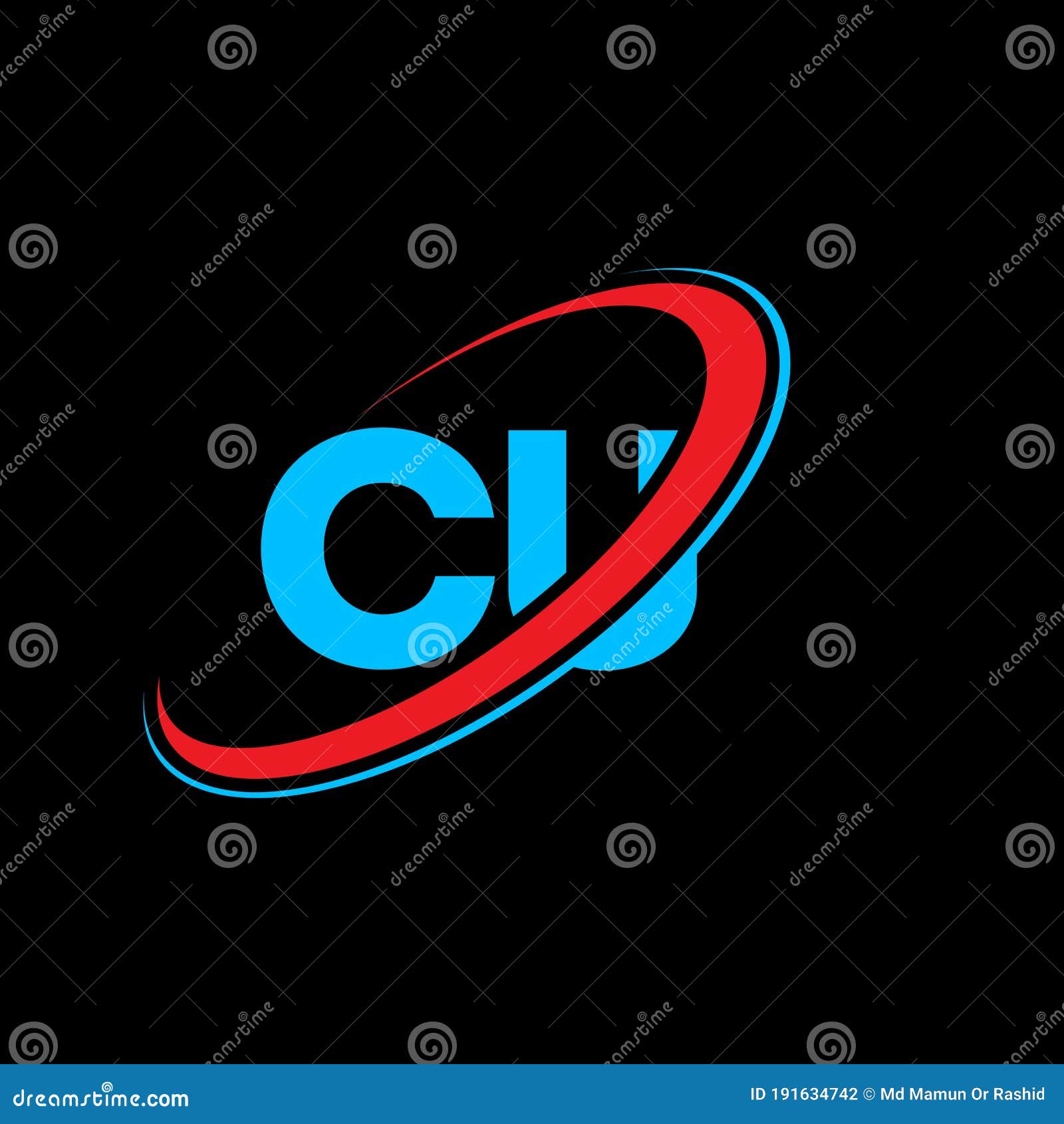 CU C U Letter Logo Design. Initial Letter CU Linked Circle Uppercase ...