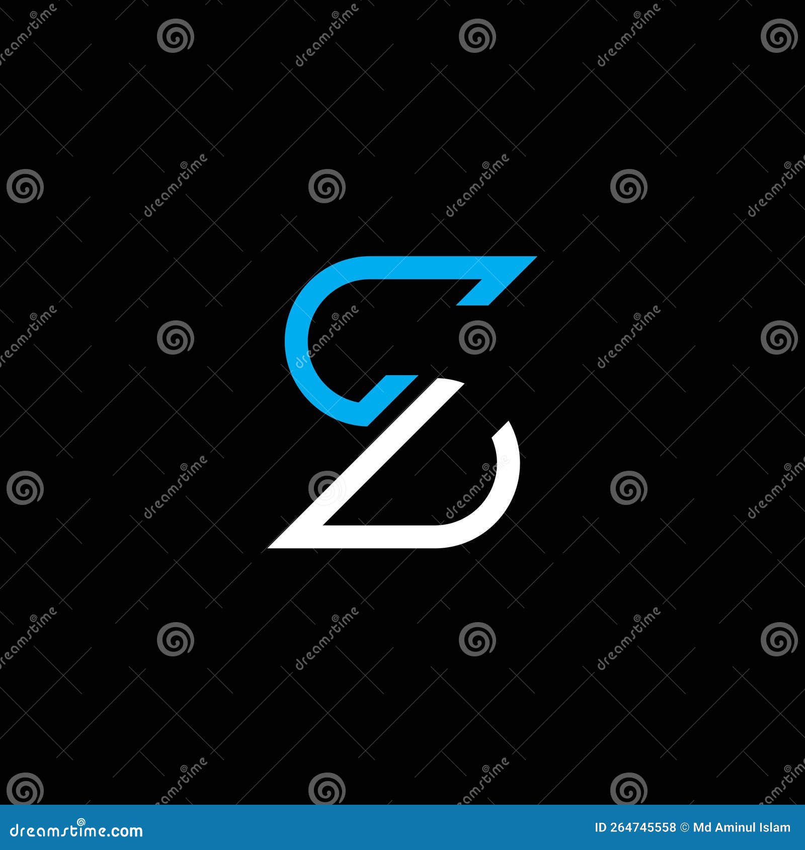 CU Letter Logo Creative Design with Vector Graphic, Stock Vector ...