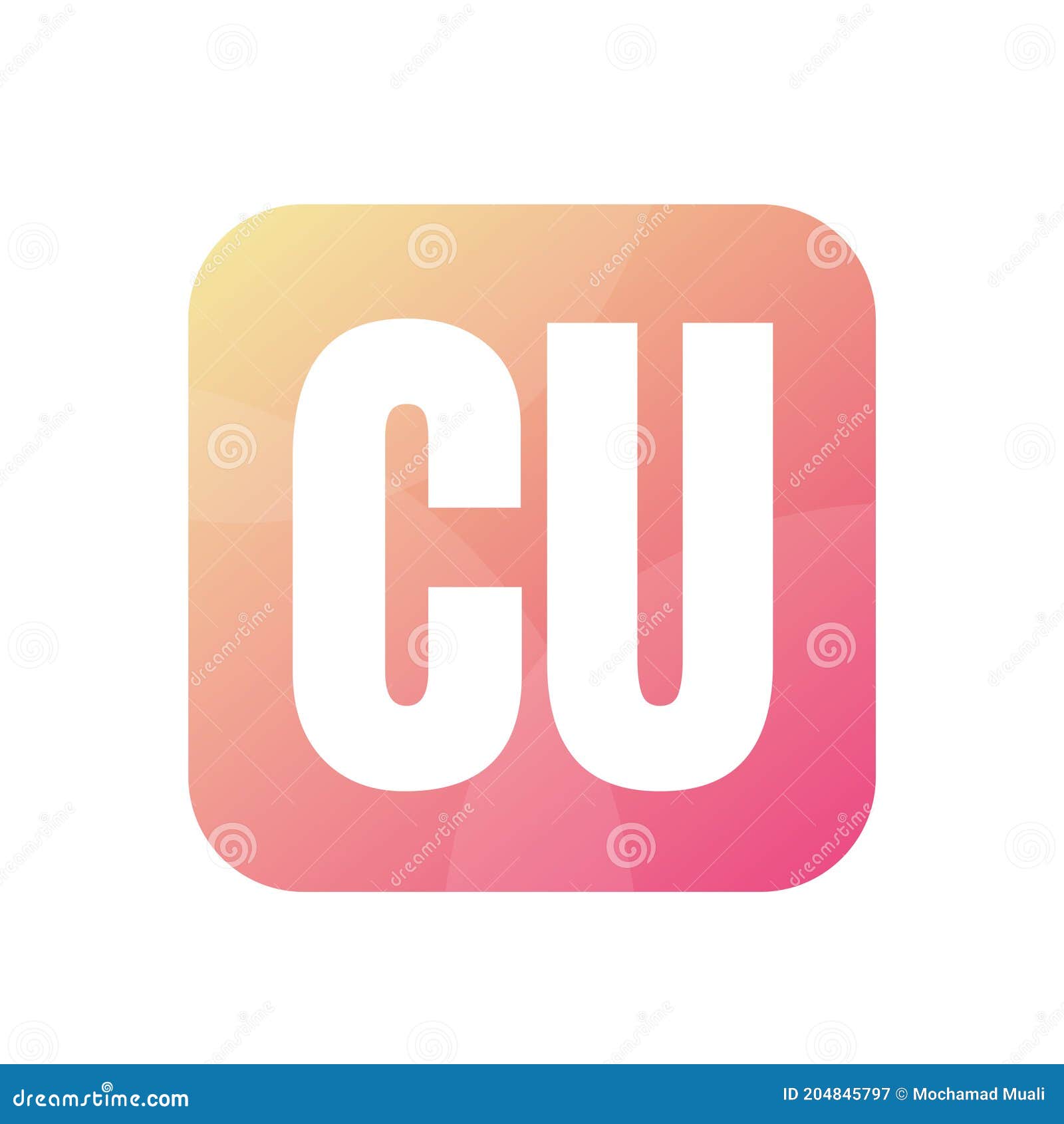 CU Letter Logo Design with Simple Style Stock Vector - Illustration of ...