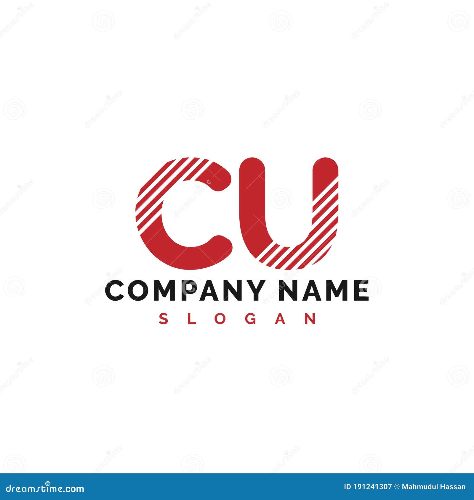 CU Letter Logo Design. CU Letter Logo Vector Illustration - Vector ...
