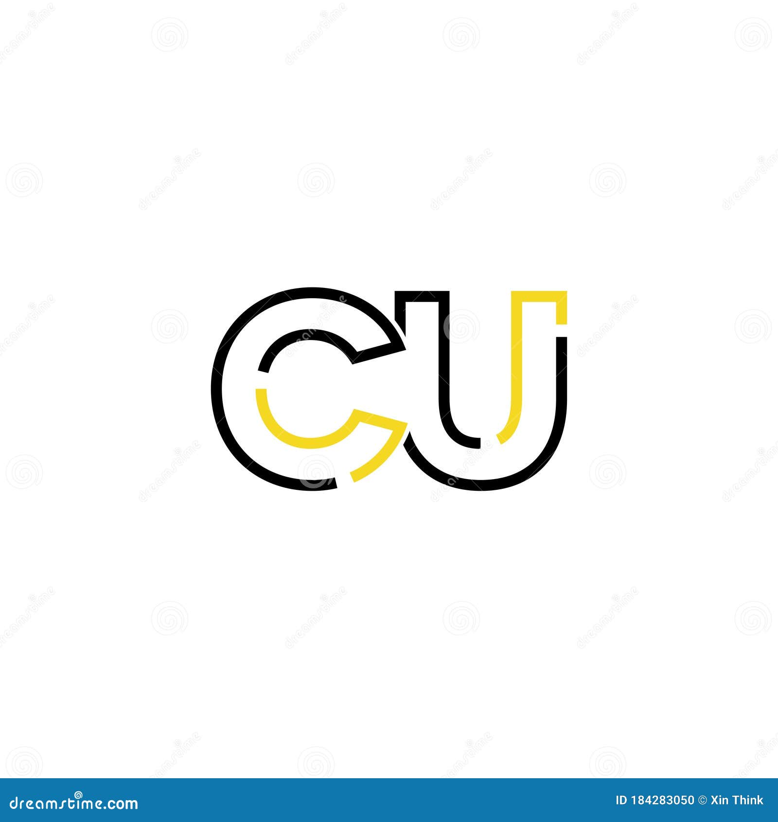 CU Letter Logo Icon Design Template Elements Stock Vector ...