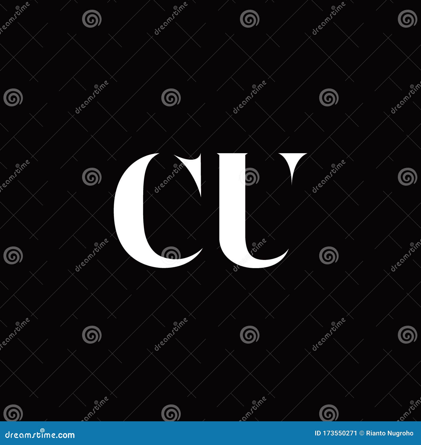 CU Logo Letter Initial Logo Designs Template Stock Vector ...