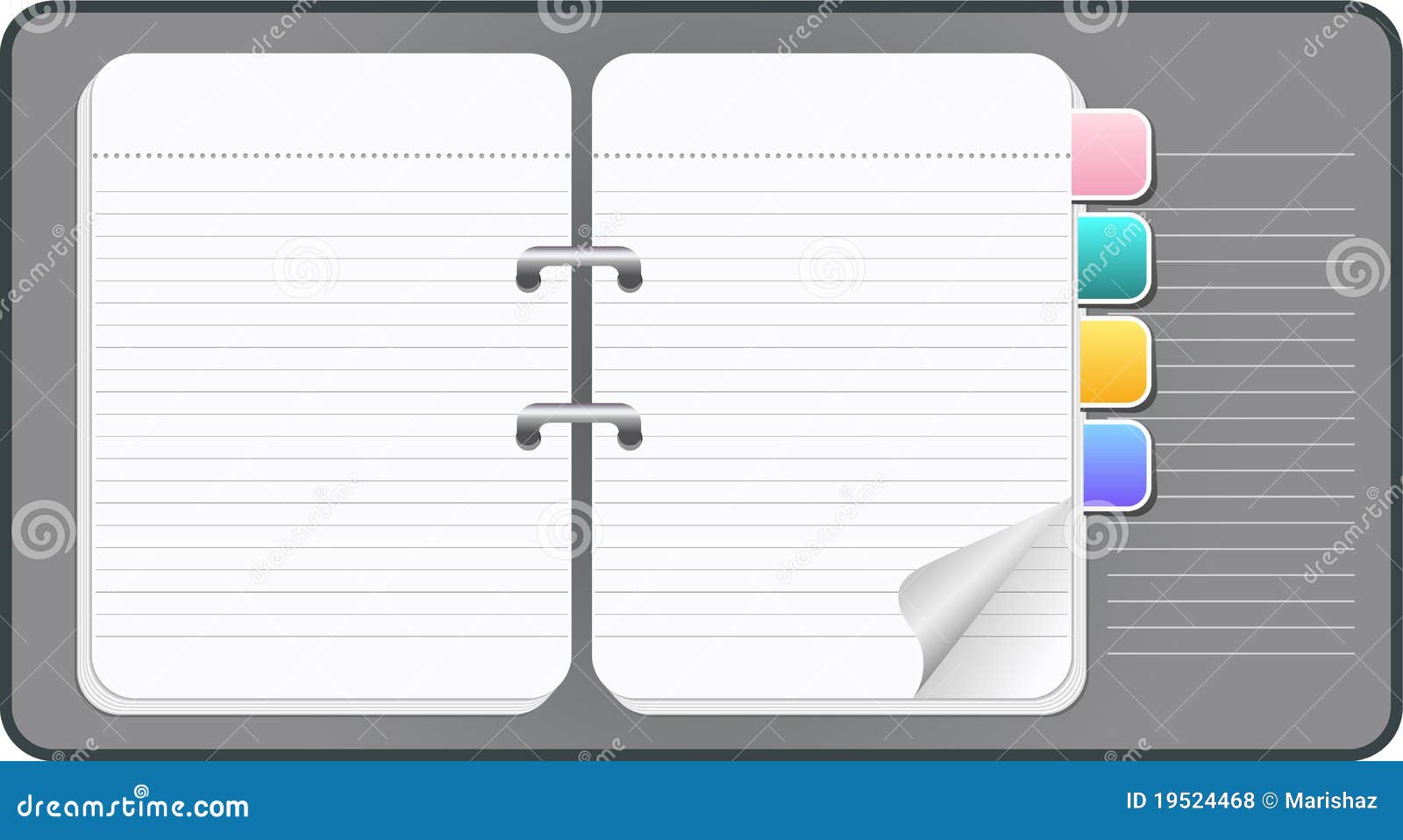Cuaderno de hojas sueltas ilustración del vector. Ilustración de vector ... Cuaderno de hojas sueltas ilustración del vector. Ilustración de vector ...